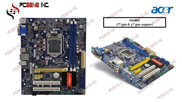 Socket 1155 D3 OB Motherboard FOXCONN H61MX (Preloved) (With universal ...