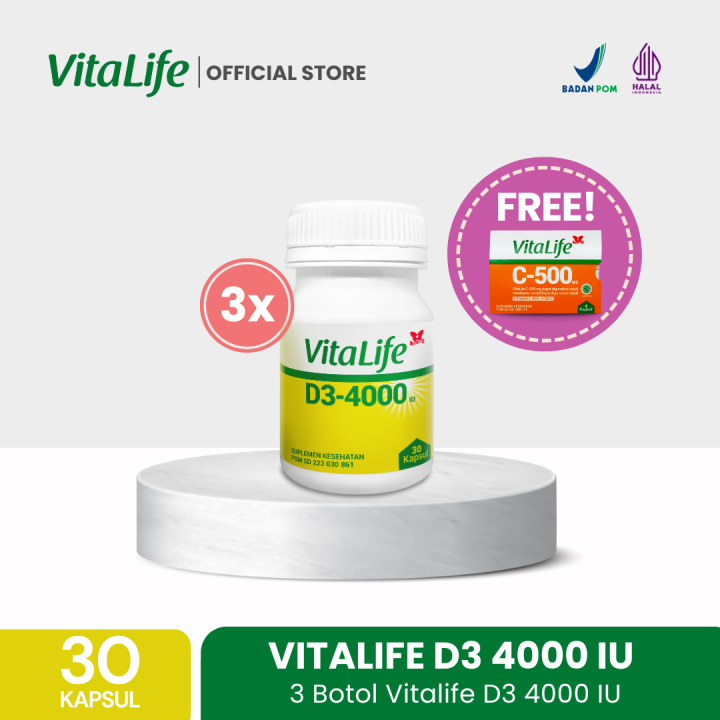 [TRIPLE PACK] Vitalife Multivitamin D3 4000 IU - 30 Kapsul | Lazada ...