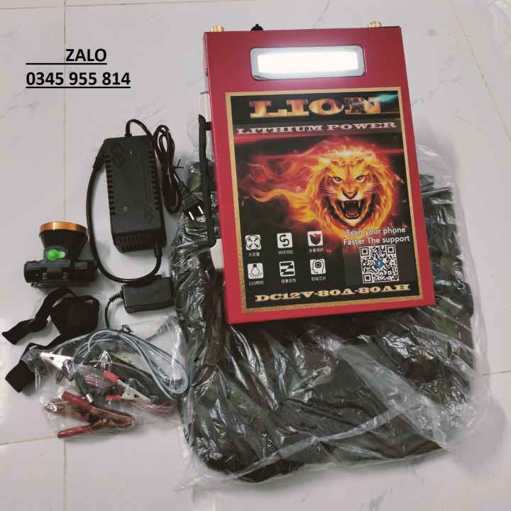 Bình Pin lithium LION 12V - 80Ah MẪU MỚI 2024 LION 12V-80AH | Lazada.vn