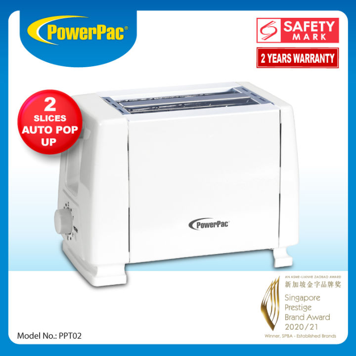 PowerPac Bread Toaster 2 Slice Pop-Up (PPT02) | Lazada Singapore