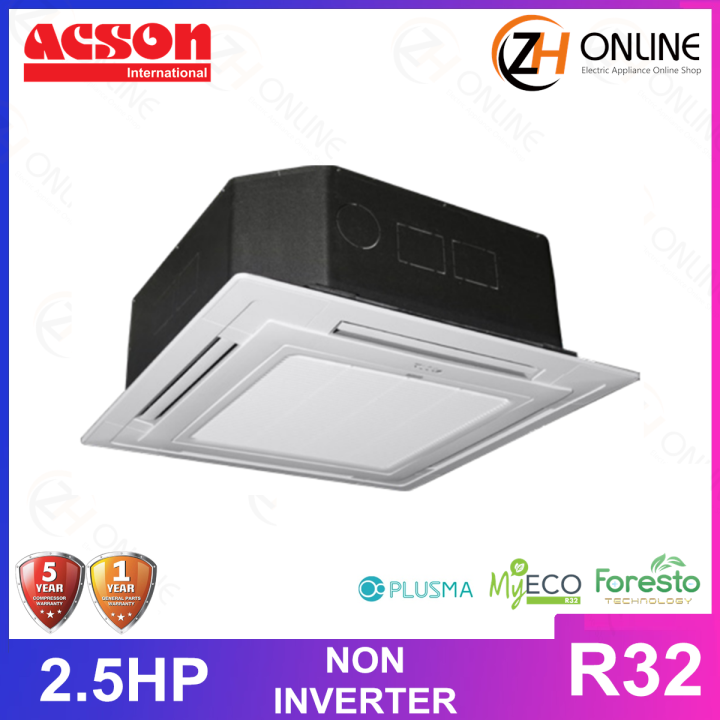 ACSON R32 2.5HP CEILING CASSETTE WITH PLASMA A3CK F SERIES A3CK25F & A3LC25C | Lazada