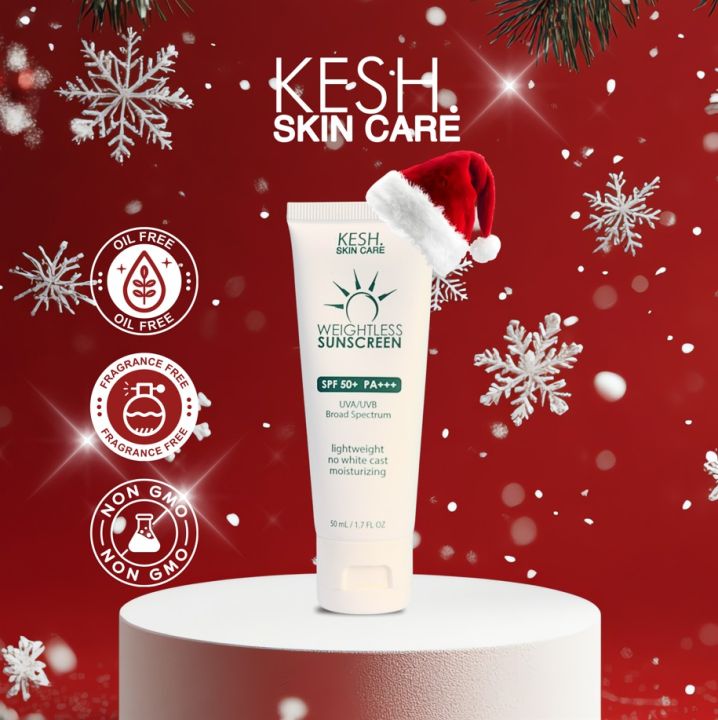 KESH Weightless Sunscreen SPF50+ PA+++ Lightweight No White Cast for ...