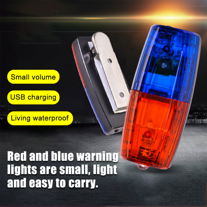 Safety Warning Lights Night Running 2 Colors LED Red Blue Multifunction ...