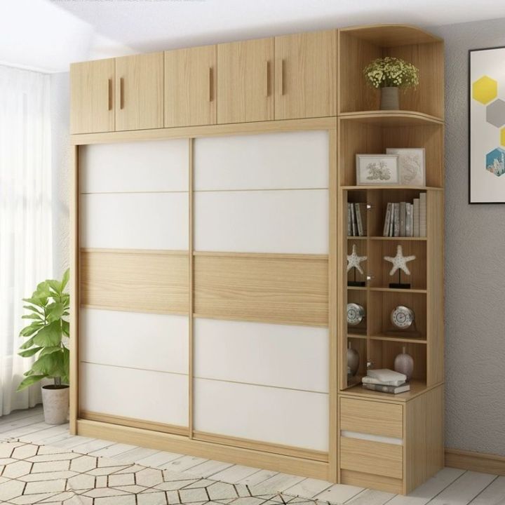Pre order 】 Multi customer Nordic storage sliding door wardrobe, home ...