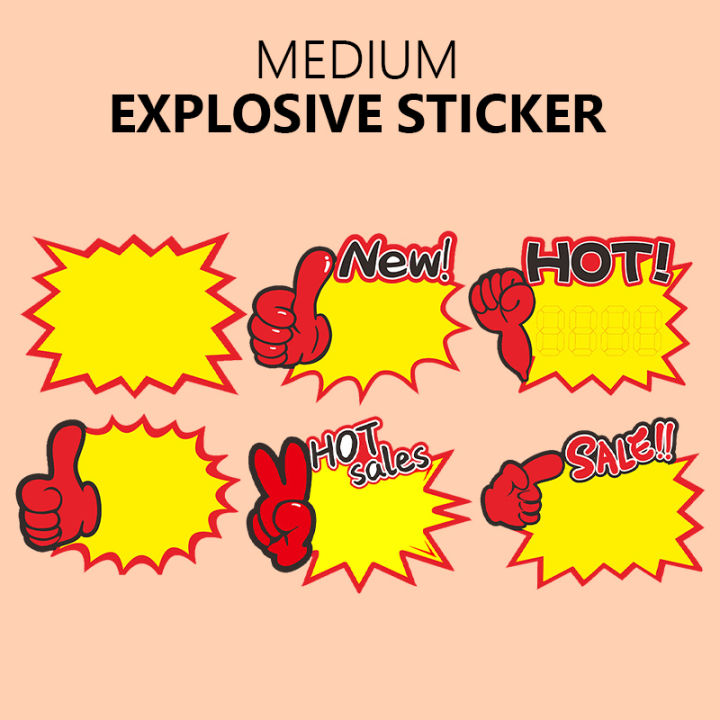 Xinder 10Pcs Medium Explosive Sticker Advertising Paper Promotional ...
