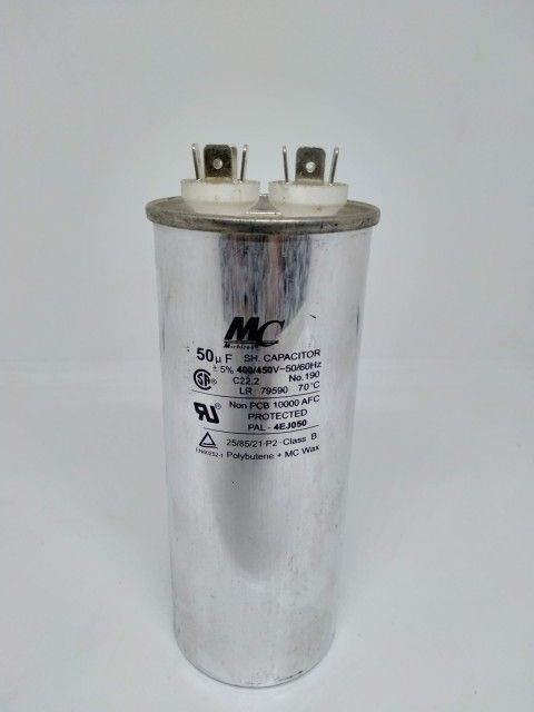 CAPACITOR COM MC AC 50UF / KAPASITOR AC MC 50 UF SOCKET 2 KAKI 2 ...