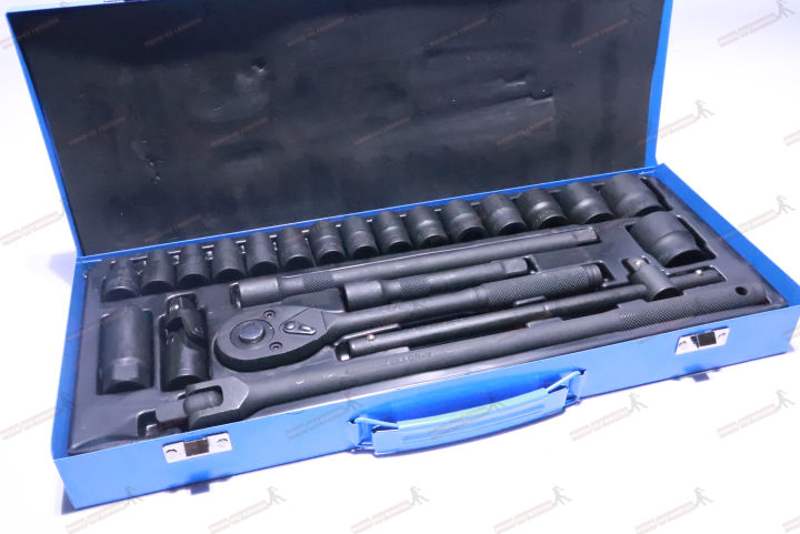 ORIGINAL FLYMAN 24 Pcs SOCKET WRENCH SET 1/2 DRIVE 8mm TO 32mm 6 POINT ...