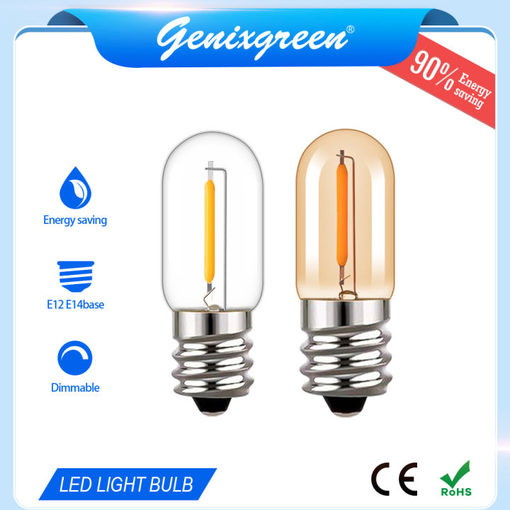 E12 E14 LED Filament Light Bulb T16 0.6W Edison Bulb 220V Vintage LED ...