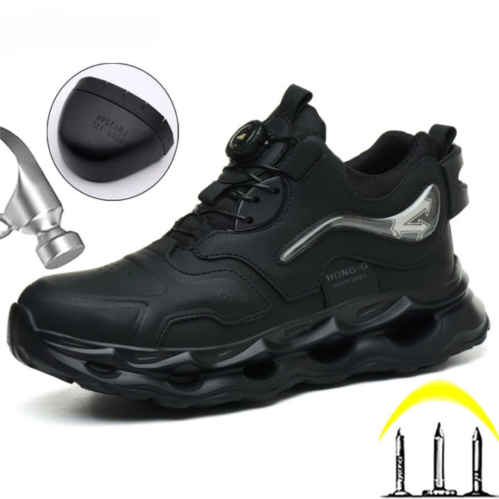 Waterproof Work Shoes for Men Anti-smash Anti Puncture Safety Shoes Men ...