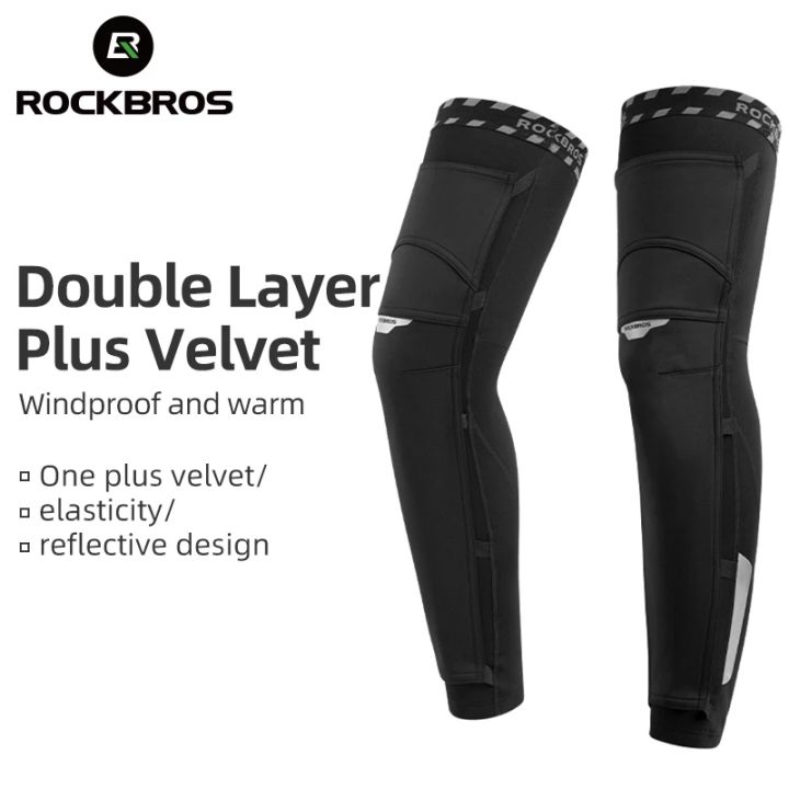 ROCKBROS Thermal Leg Warmers Sports Full Length Cycling Motorcycle ...