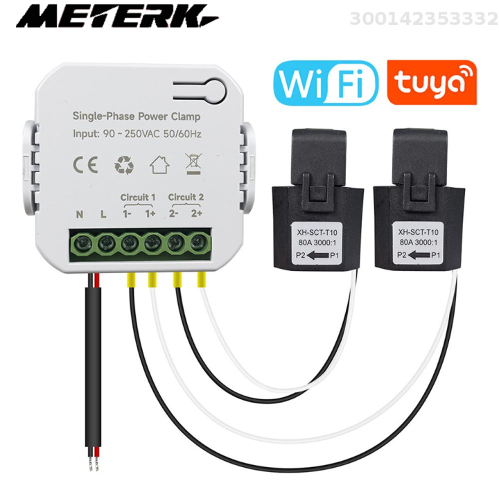 Meterk Tuya Wifi Single-phase Energy Meter 80A with CT Clamp Cellphone ...