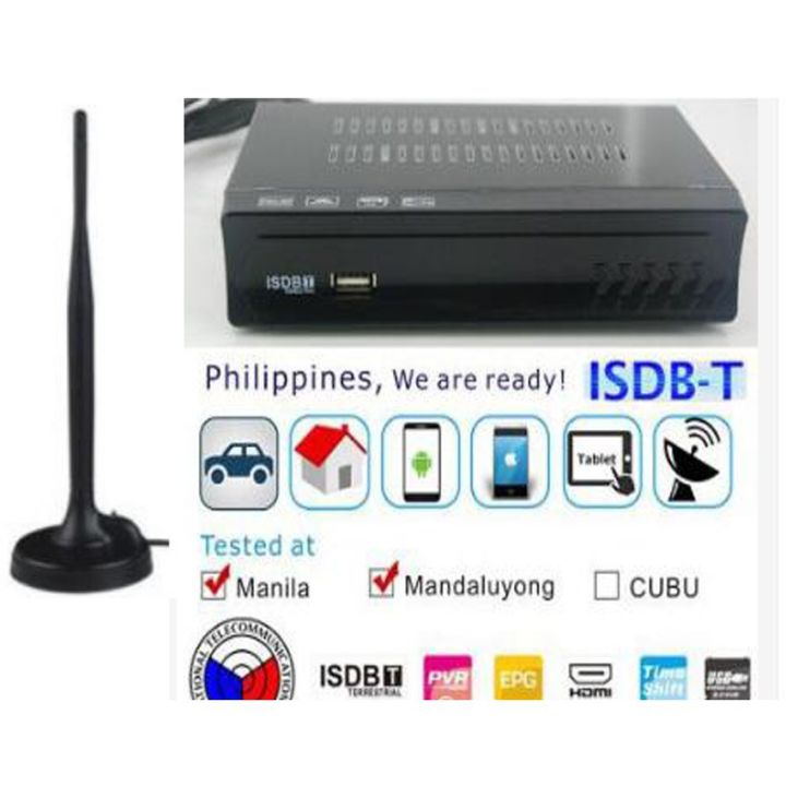 ang pinakasikat ☉ISDB-T Digital TV BOX TV Plus With Antenna Home Media ...