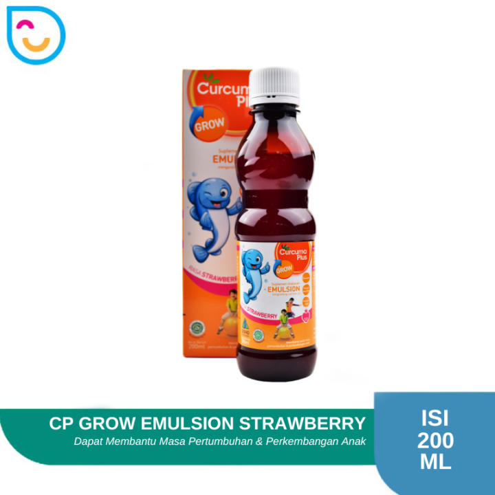 Curcuma Plus Grow Emulsion Syrup strawberry 200ml | Lazada Indonesia