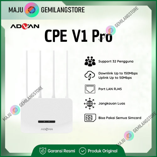 ADVAN CPE V1 Pro Modem + Wifi + Router + 4G LTE mifi Unlock All ...