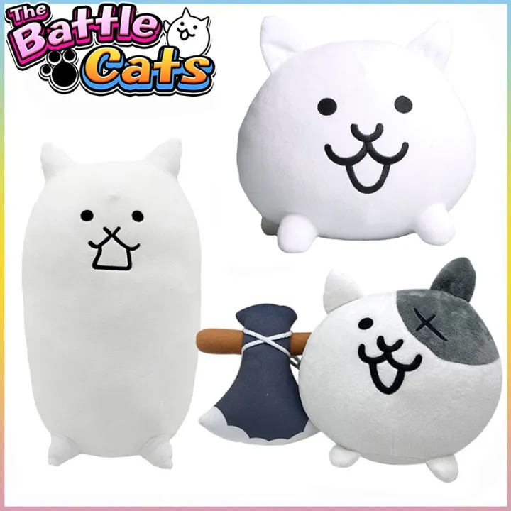 WGB33cm The Battle Cats Plush Toys Cute Cat Stuffed Dolls White/ Axe ...
