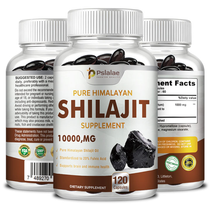 Pslalae Shilajit Capsules - Pure Himalayan Shilajit Oil - Enhances ...