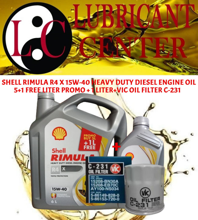 SHELL RIMULA R4 X 15W-40 HEAVY DUTY DIESEL ENGINE OIL 5+1L FREE PROMO+ ...