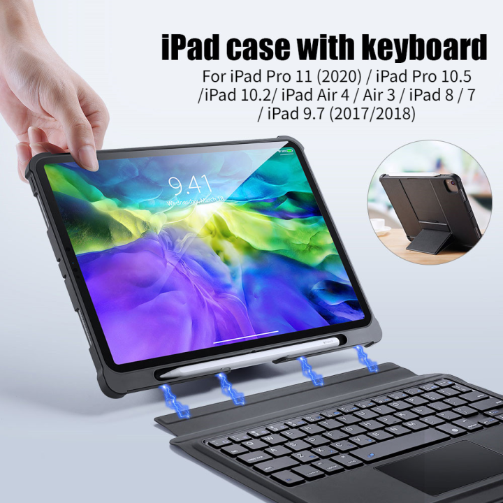 Bluetooth Keyboard with touchpad For iPad Pro 11 (2021,2020) / iPad Pro ...