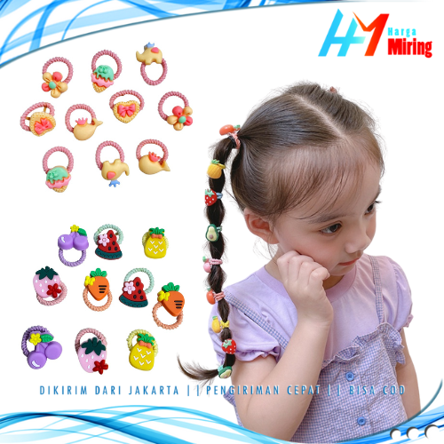 Ikat Rambut Anak Perempuan Lucu 10 in 1 Mini Kunciran Rambut Fashion ...