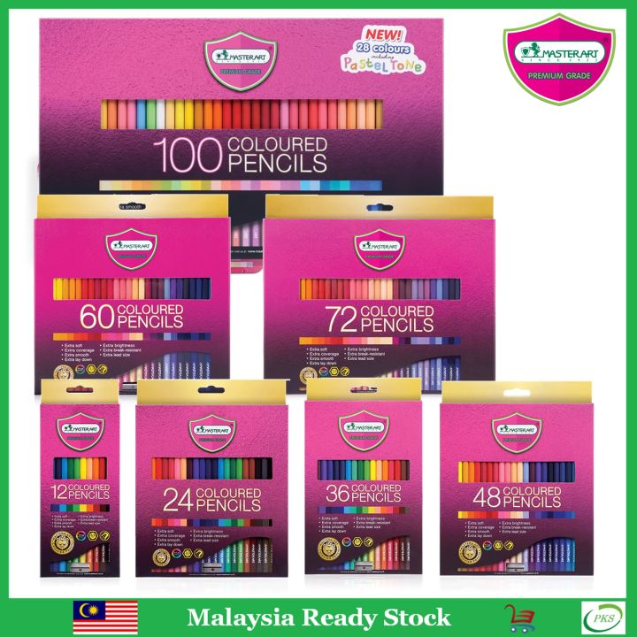 Master Art 12/24/36/48/60/72/100/124/150 Colors Premium Grade Color ...