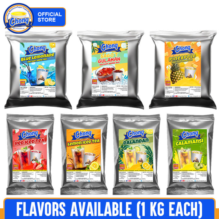 Chong Palamig Powder Blue Lemonade, Pineapple, Sago't Gulaman, Red Iced ...