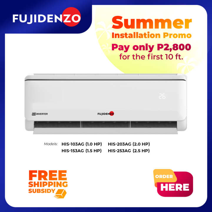 Fujidenzo 1.5 HP Supreme HD Inverter Split Type Aircon HIS-153AG IN ...