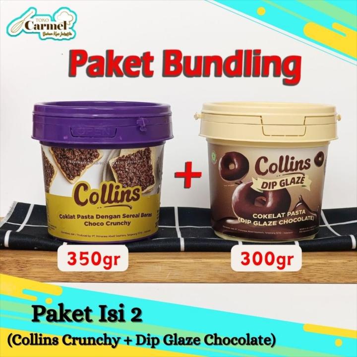(PAKET ISI 2) Choco Crunchy 350gr & Collins Glaze 300gr Selai Collins ...