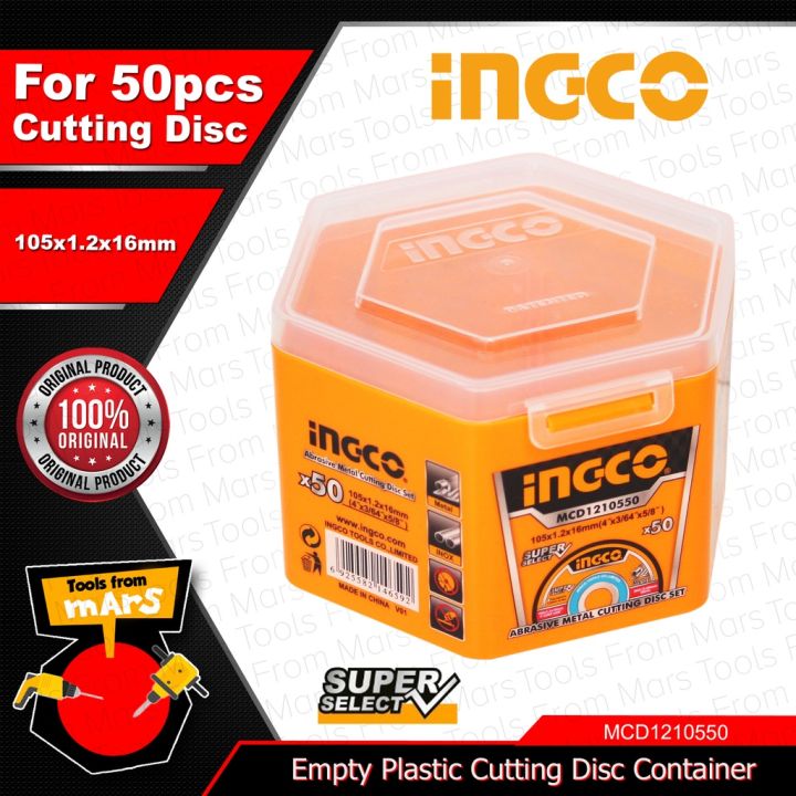 INGCO Empty Plastic Cutting Disc Container For 50pcs Cutting Disc INGCO ...