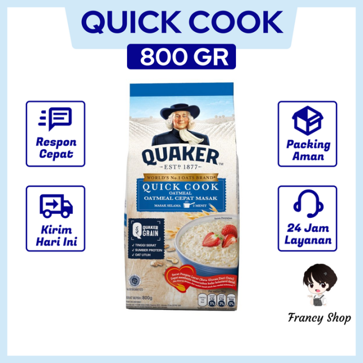 Quaker Quick Cook Oatmeal 800 gr | Lazada Indonesia