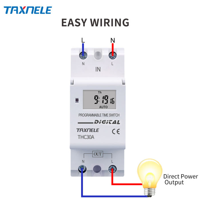 2-wire programmable digital time switch, weekly, 220v/230v, 12v/24v/48v ...