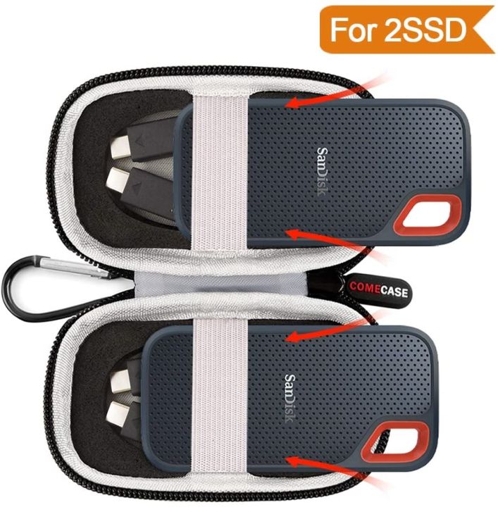 Holds 2 SSD Hard Drive Case Fits SanDisk 1TB/2TB/250GB/500GB Extreme ...