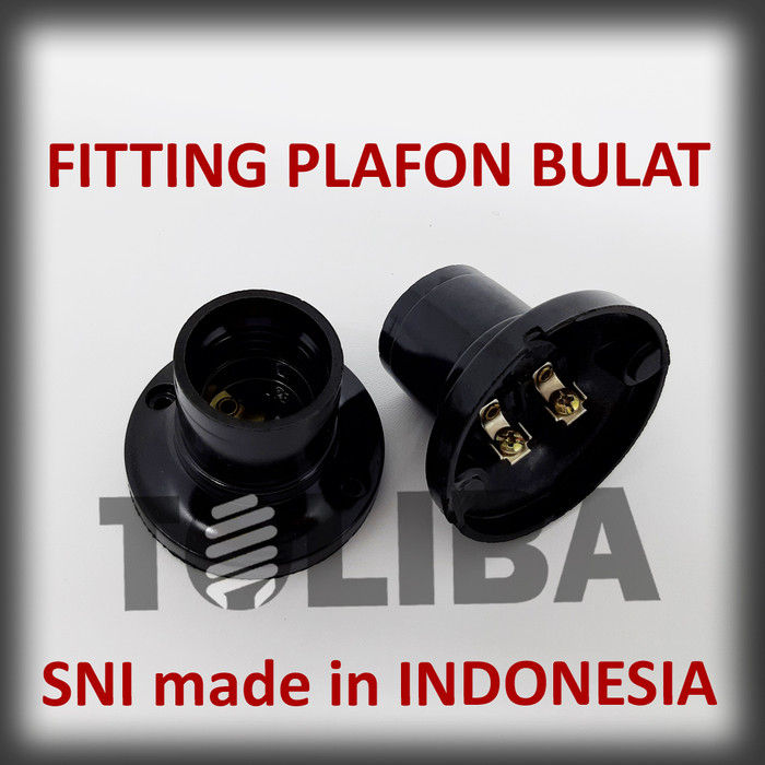 fitting plafon bulat broco / fiting tempel lampu / tempat lampu rumah ...