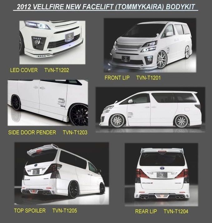 Toyota Vellfire anh20 2012 2013 2014 NFL Tommy kaira bodykit body kit ...