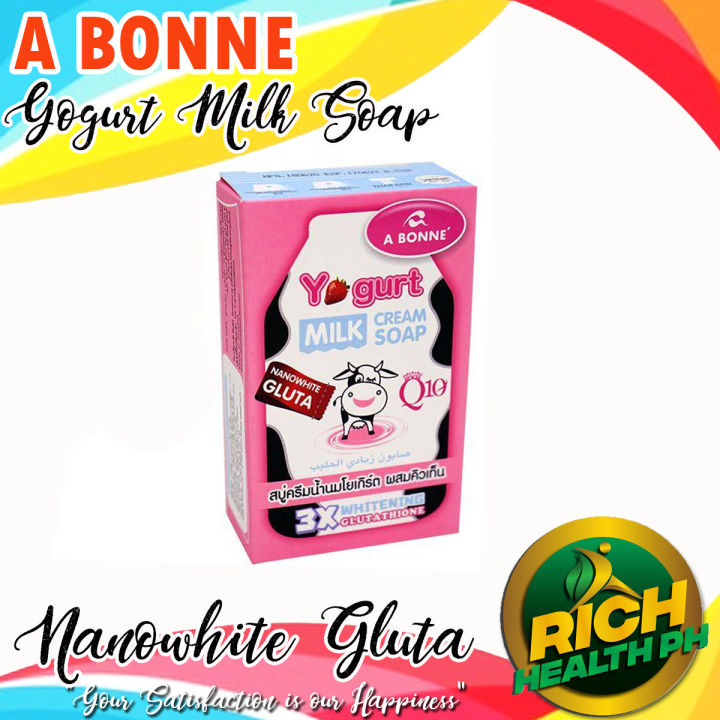 Abonne Yogurt Milk Cream Soap 90g 90 grams Soaps with Nanowhite Gluta ...