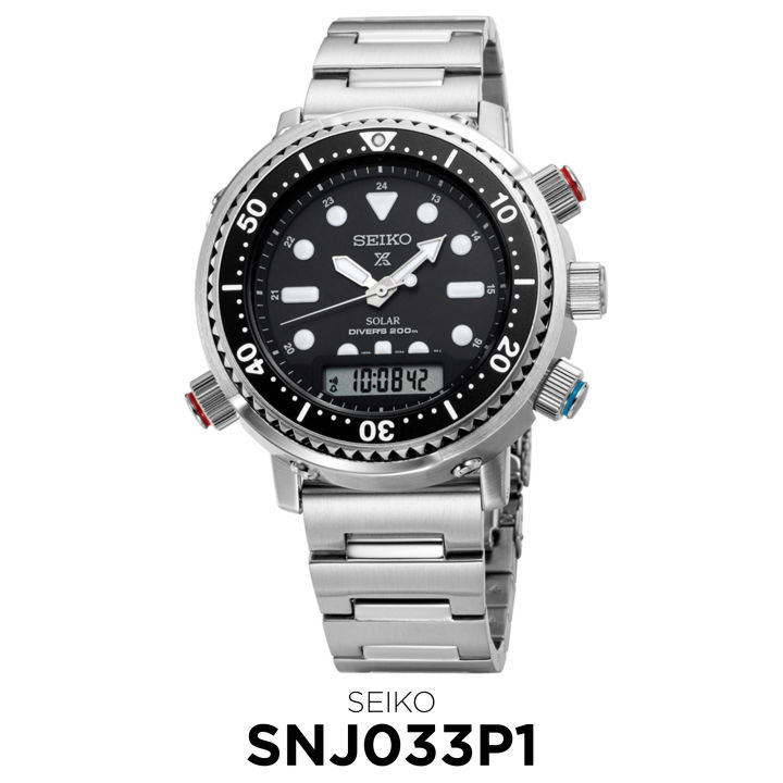 Seiko Prospex Arnie Stainless Steel Solar Watch SNJ033 SNJ033P1 | Lazada PH
