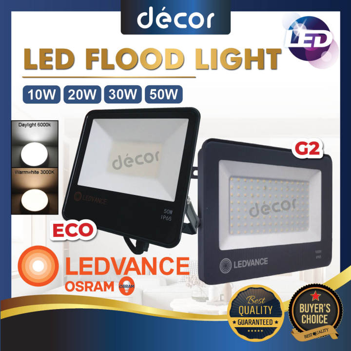 OSRAM LEDVANCE LED Floodlight Outdoor Spotlight 10W 20W 30W 50W Outdoor Flood Light LED Eco Lite ...