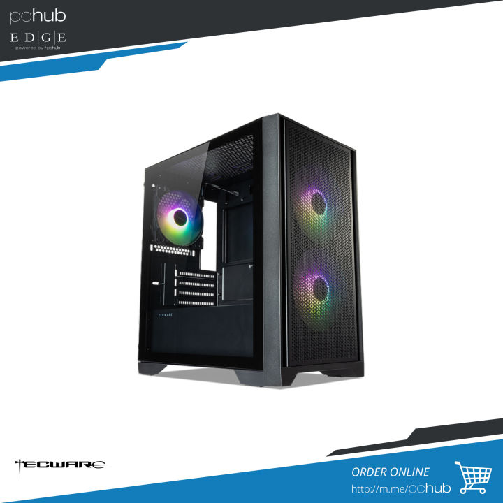 PChub | Tecware Neo M2 Mesh TG, black, mATX, 2x140mm 1x120mm, pn: TWCA ...