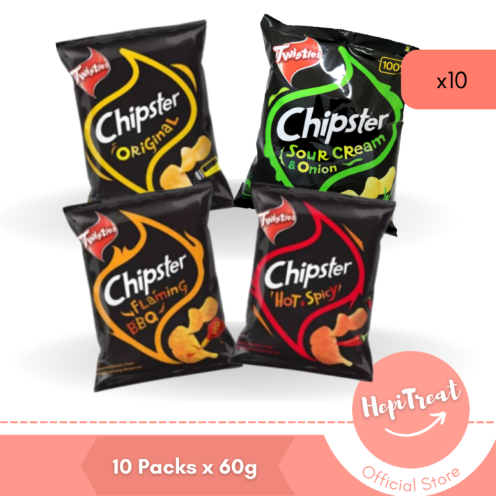 Twisties Chipster Potato Chips - Flaming BBQ / Hot & Spicy / Original ...