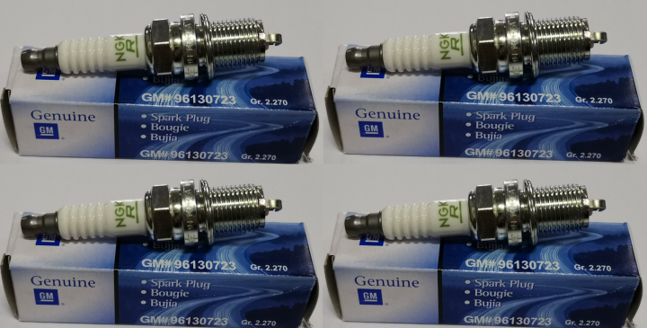 GM Spark Plug Set ( 4 pcs ) for Chevrolet Aveo 1.4L / Chevrolet Optra 1 ...