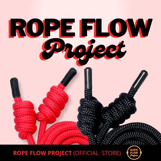 ONYX RUBY Premium Heavy Flow Rope 550 grams | Black Red | Rope Flow ...