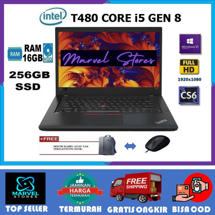 Lenovo Thinkpad T480 Gaming Laptop - Intel Core i5 Gen 8 - RAM 8GB ...