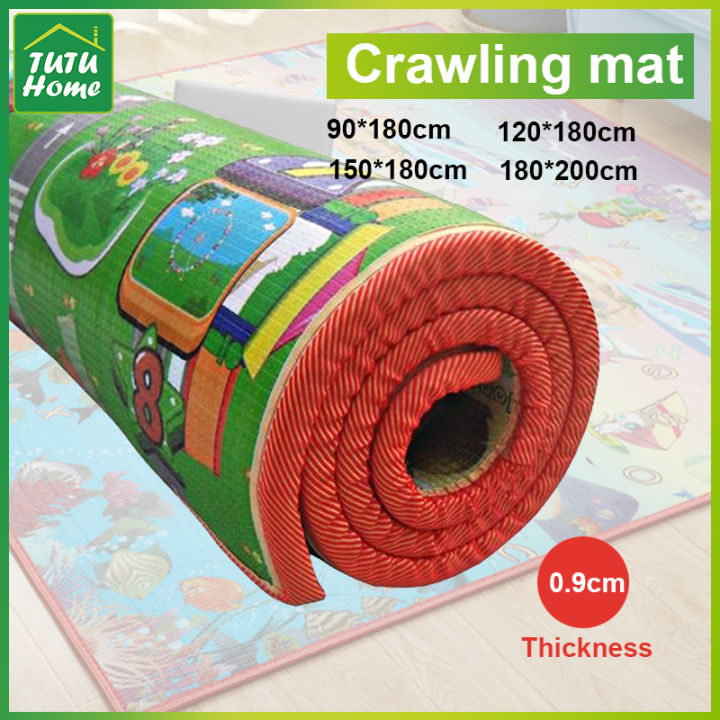 COD Thickening Baby Play Mat 1cm Thick Foldable Crawling Mat Double ...