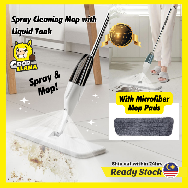 2in1 Spray Mop with Water Tank Microfiber Pad Lazy Flat Mop Automatic ...