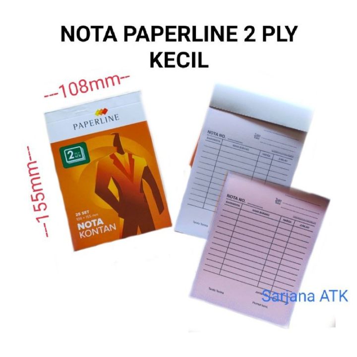 Buku Nota Kontan Paperline Kecil 2 Ply NCR / Nota Kontan 2 Rangkap ...