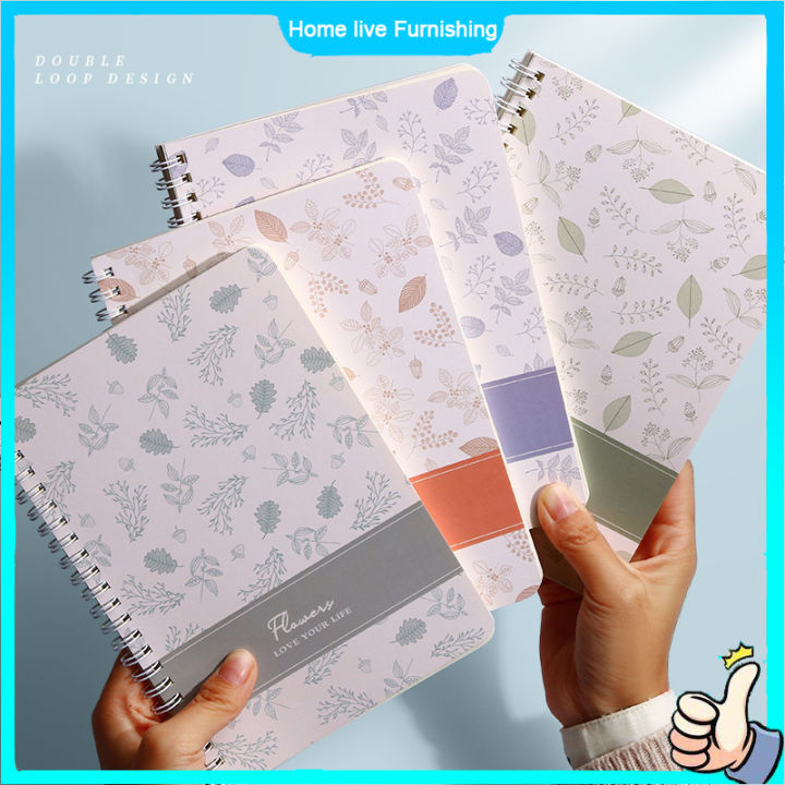 4PCS/Set A5 Fall Leaves Spring Notebook 60 Sheets Notepad School ...