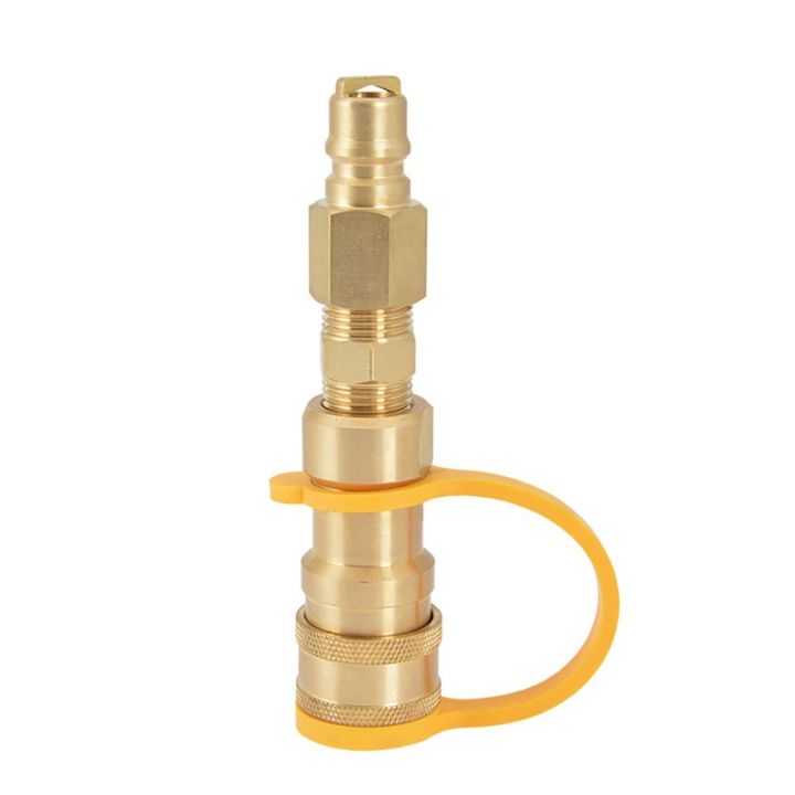 (OQZR) 3/8 Inch Natural Gas Quick Connector Brass Propane Adapter ...