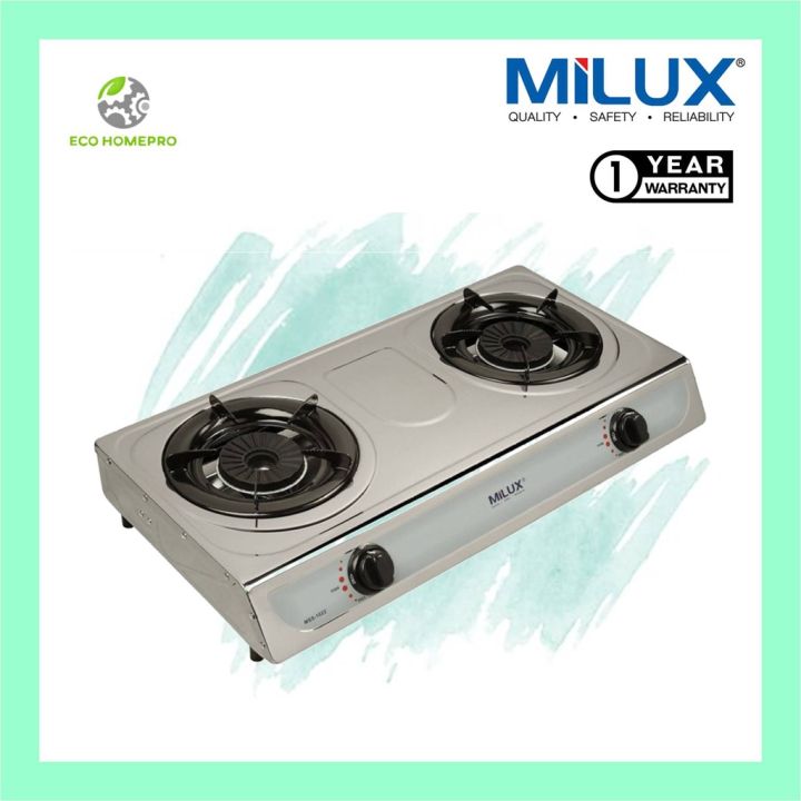 Milux Double Burner Gas Cooker MSS-1022 | Lazada