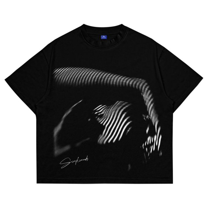 100% Cotton SimpliMoods Dream Black Boxy Fit - Baju Kaos Pria Oversize ...