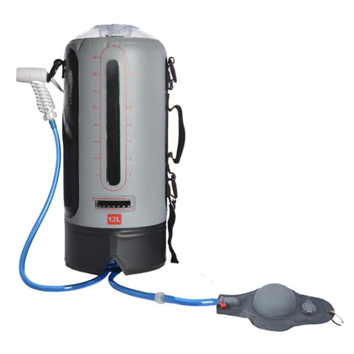 (FTPU) 3 Gallon/12 Liter Bag Portable Shower Outdoor Shower Pump with ...