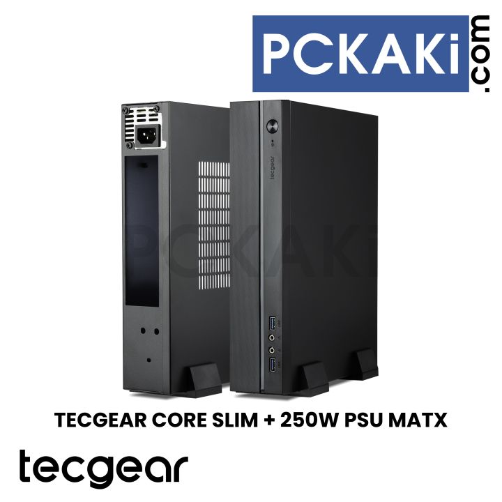 [COMPACT M-ATX] TECGEAR CORE SLIM SFF PC CASE WITH BUILT IN 250W PSU ...